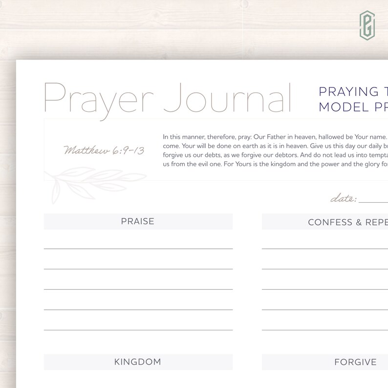 Prayer Journal Printable, Prayer Journal PDF, Prayer Journal Digital ...