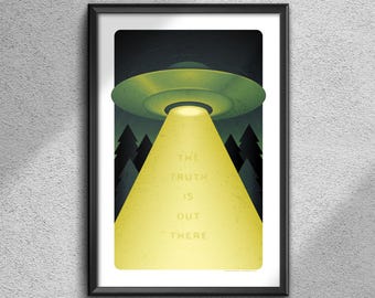 The Truth is Out There / X-files Inspired Poster - Etsy