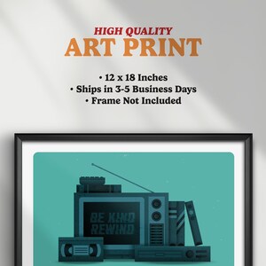 Be Kind Rewind - Poster Art Print - Etsy