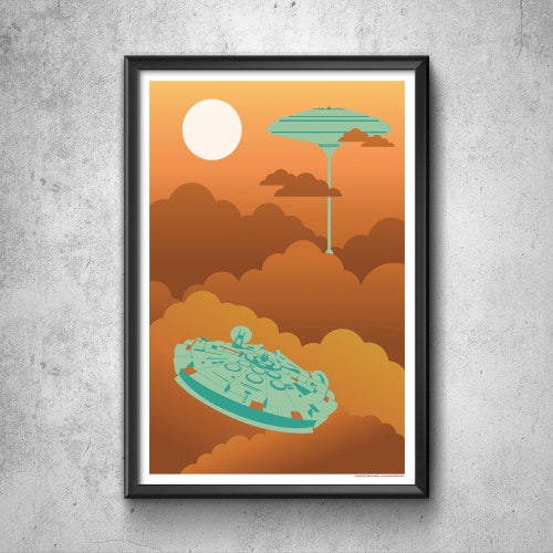 Star Wars Bespin Cloud City Travel Poster Original Art Print - Etsy