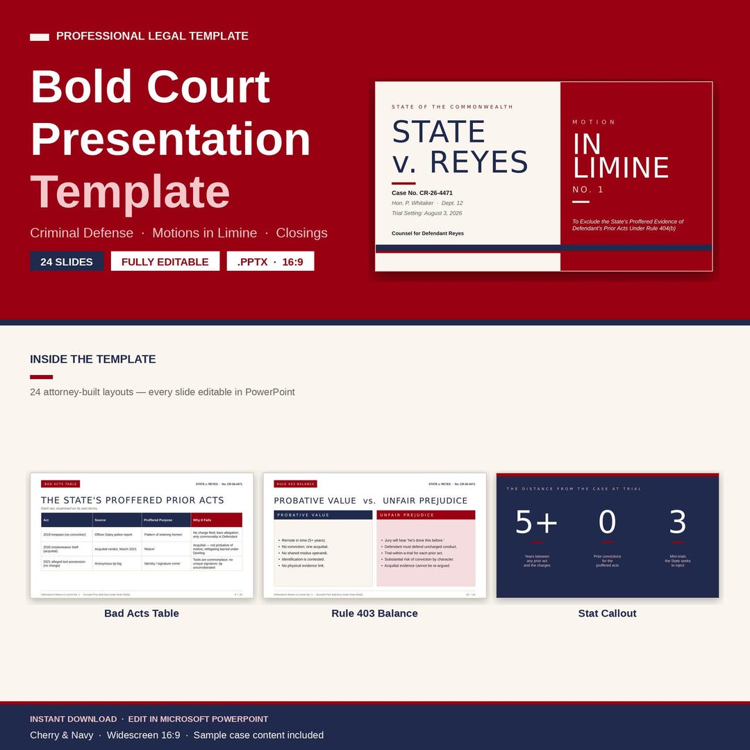 Trial Attorney Powerpoint Template | Courtroom Presentation Deck ...