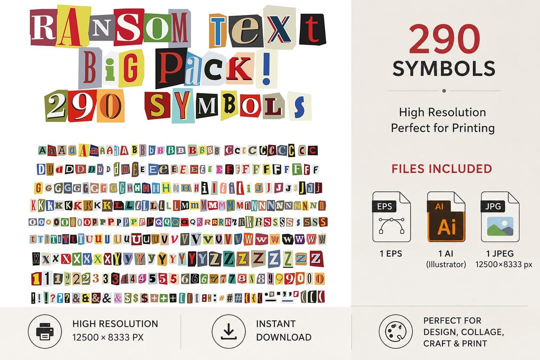 Cut Out Ransom Vector Letters Alphabet Blackmail or Ransom Kidnapper ...