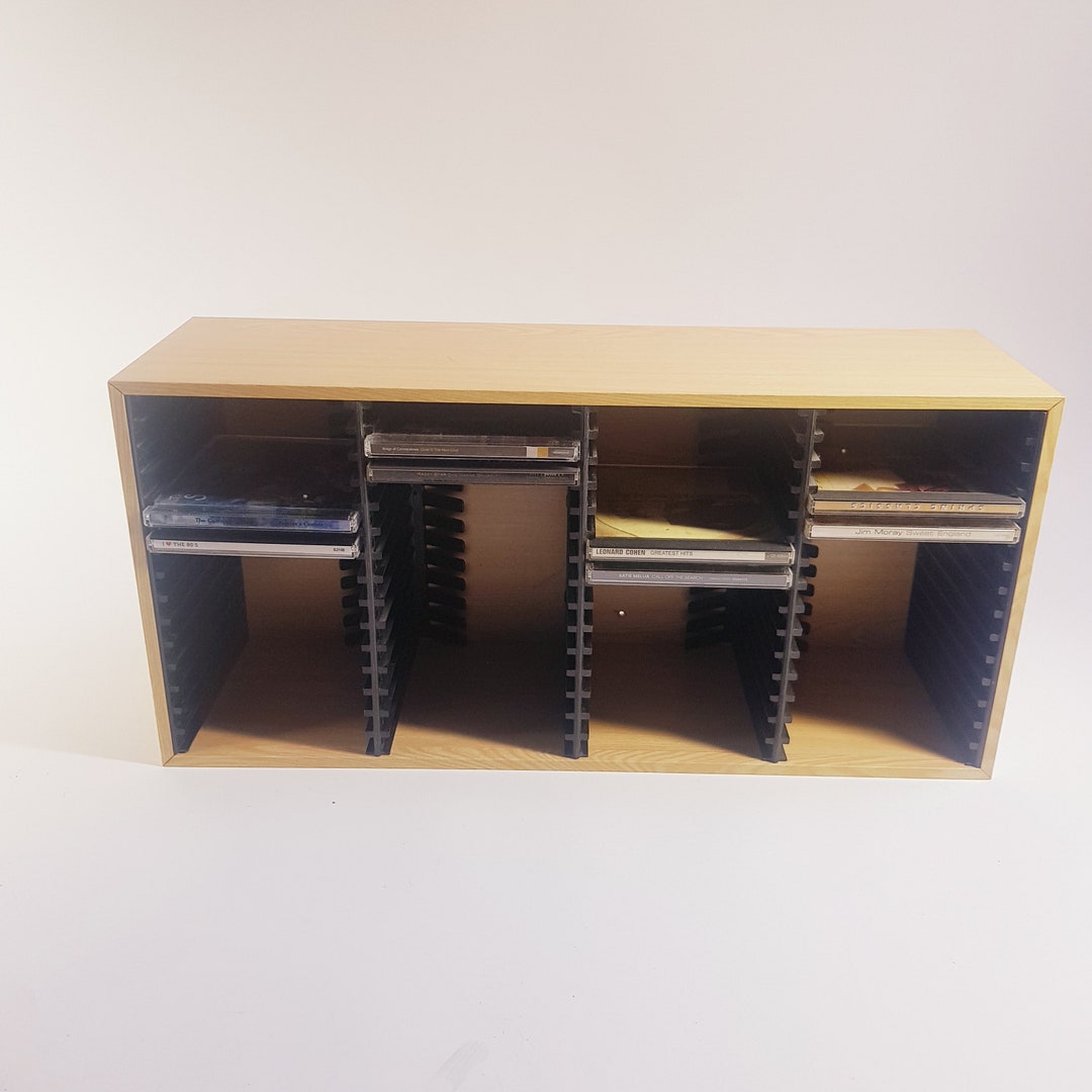 Vintage CD Storage Cabinet 1980s - Wood Coloured - Etsy