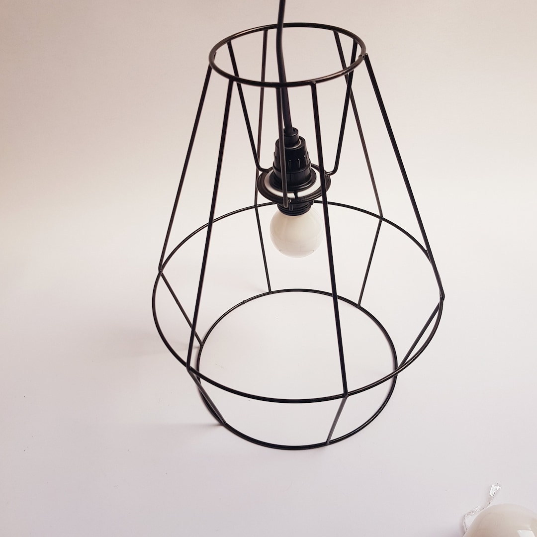 Lampshade Wire Frame, Diy Wire Lampshade, Bonbon Lamp, Yarn Wrapped ...