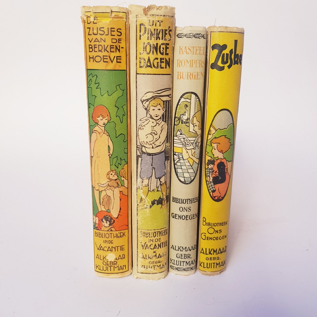 Lot of 4 Antique Books Dutch Decorative Hardcover Vintage - Etsy