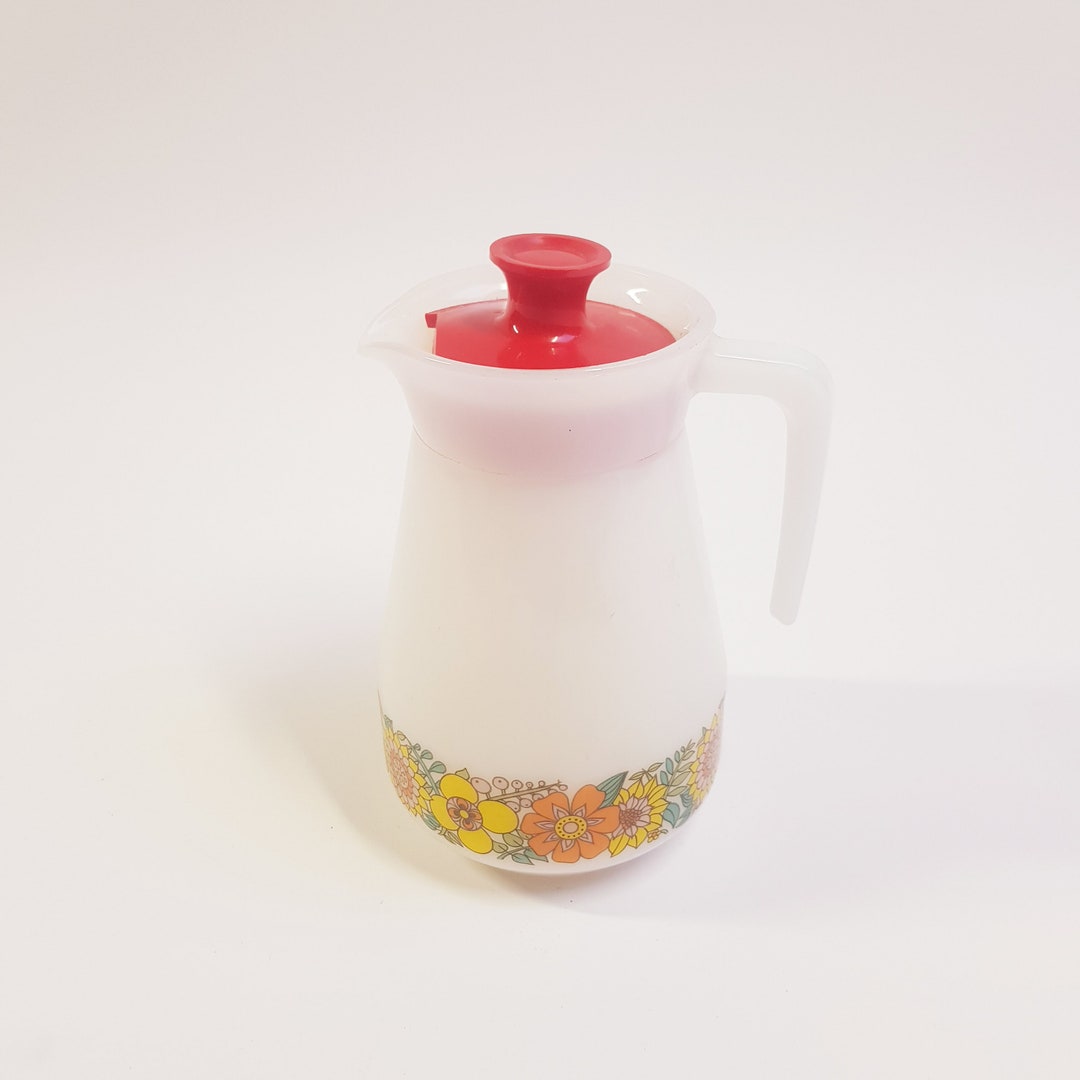 Schott Mainz Jug, Jena Glass, Floral, Mid Mod - Etsy