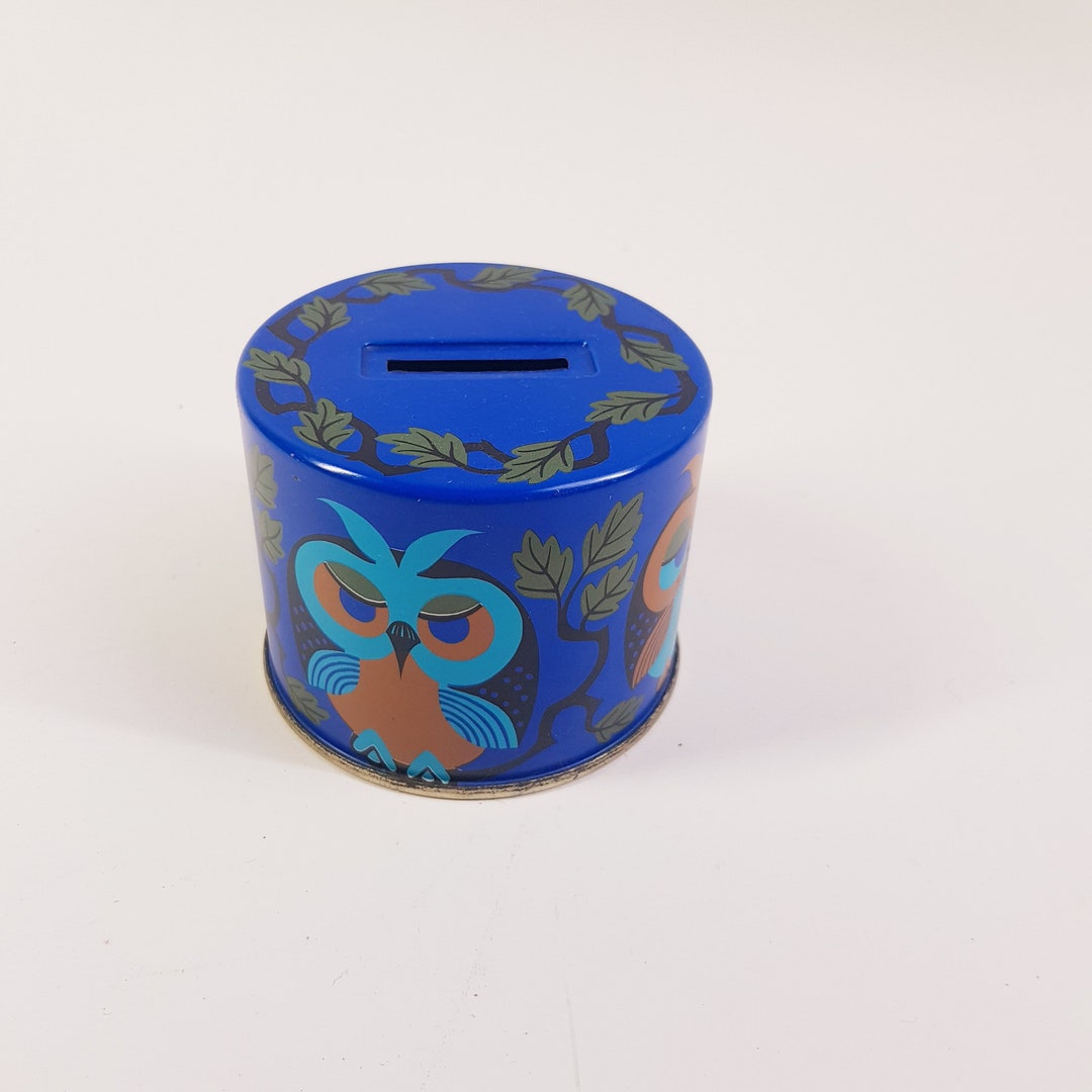 Vintage Metal Mony Box, Owls, 1970s - Etsy