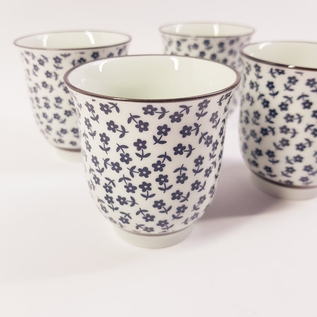 Vintage Espresso Cups, Floral Design 1980s - Etsy