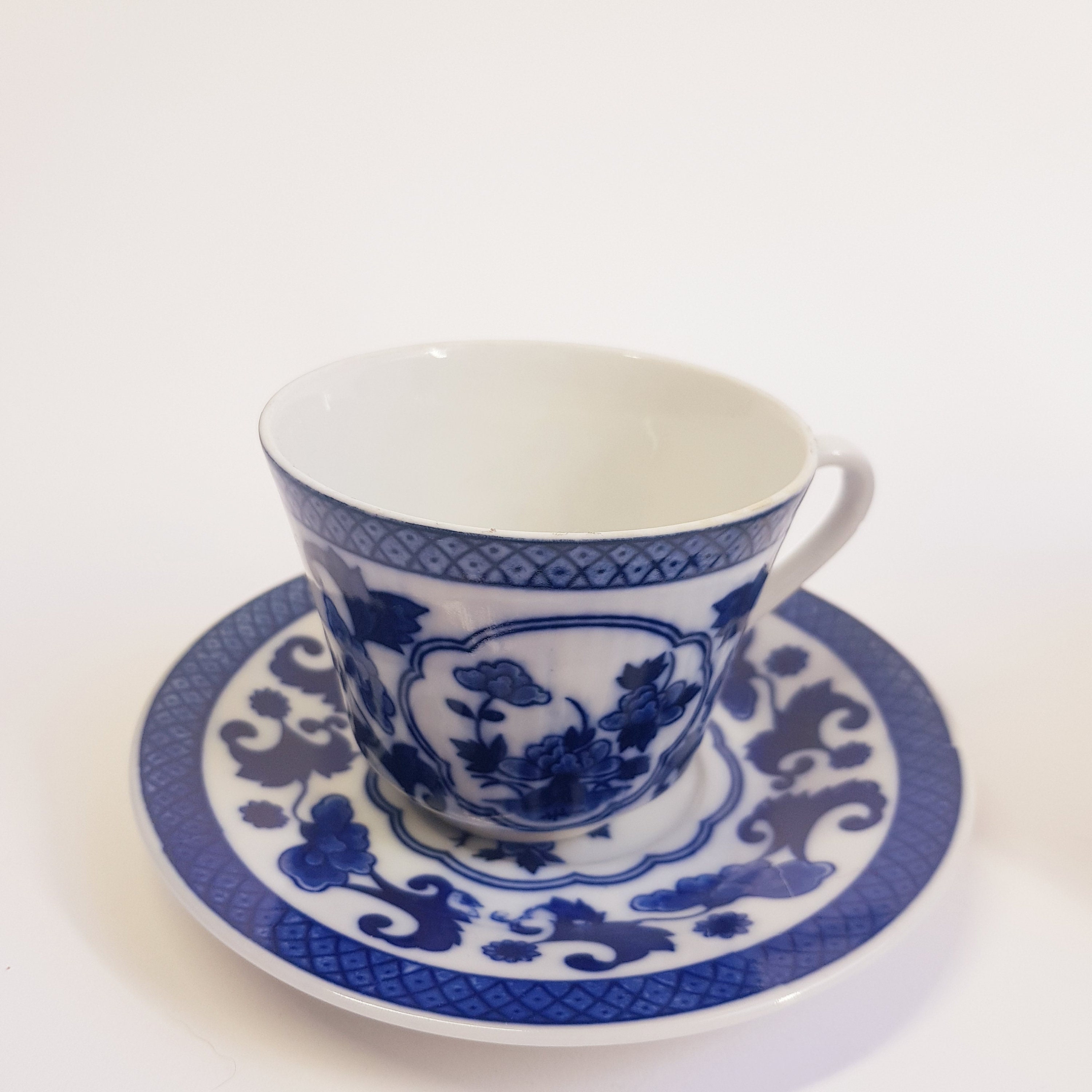 Mismatched Tea Set, Blue China, Vintage Wedding, Bridal Shower, Tea ...