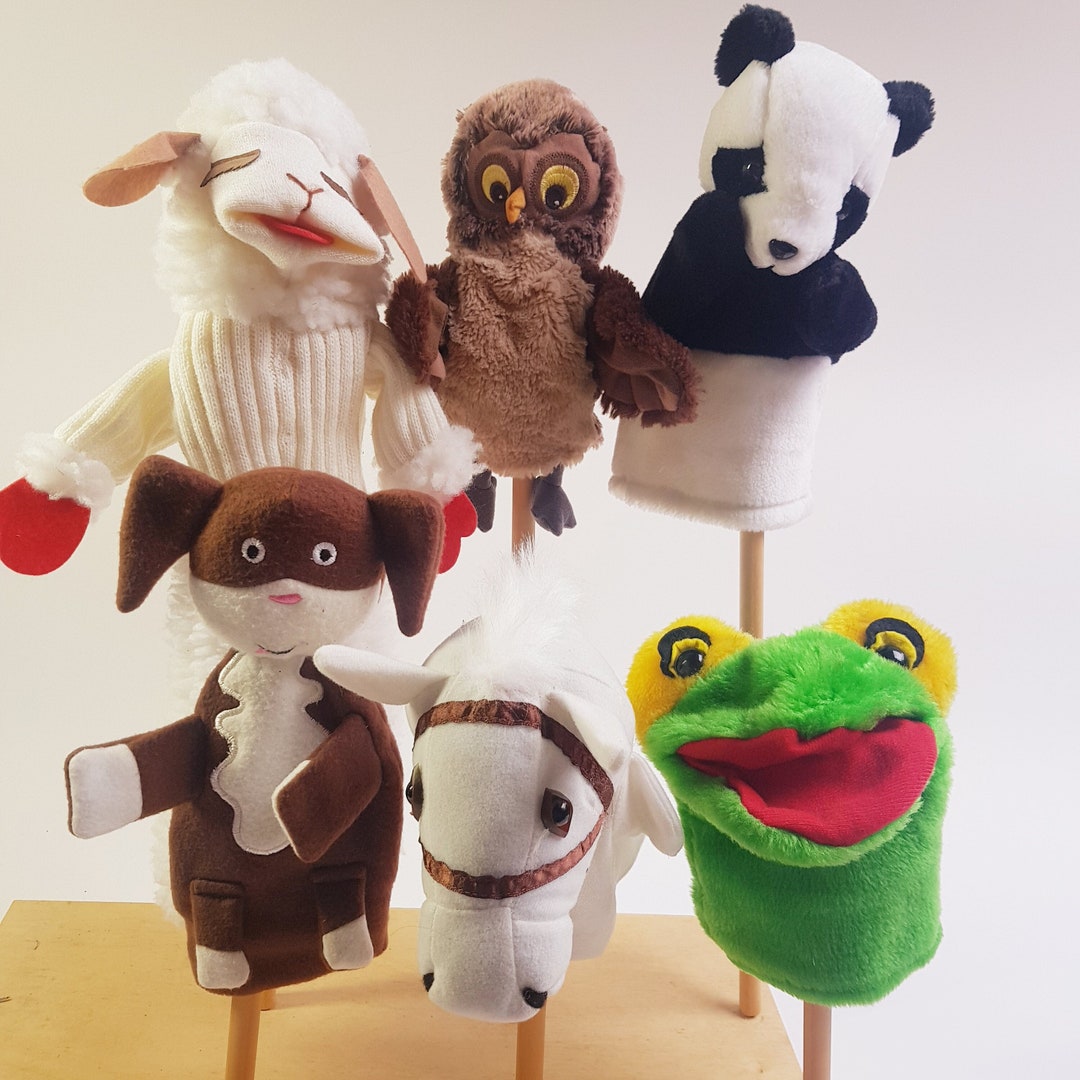 Vintage Hand Puppets, 1970s Pretend Play Toy - Etsy