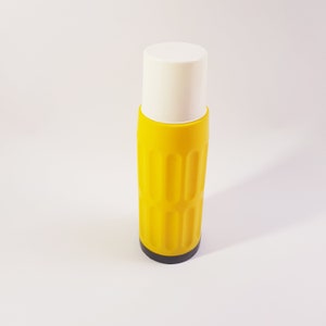 Vintage Yellow Flask, Thermos Flask, Coffee Jug With A Mug, Vintage ...