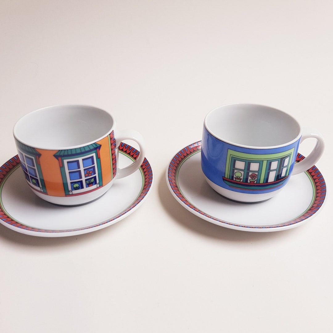 Vintage Cups and Saucers, Made in Germany,bavaria, 1980s - Etsy