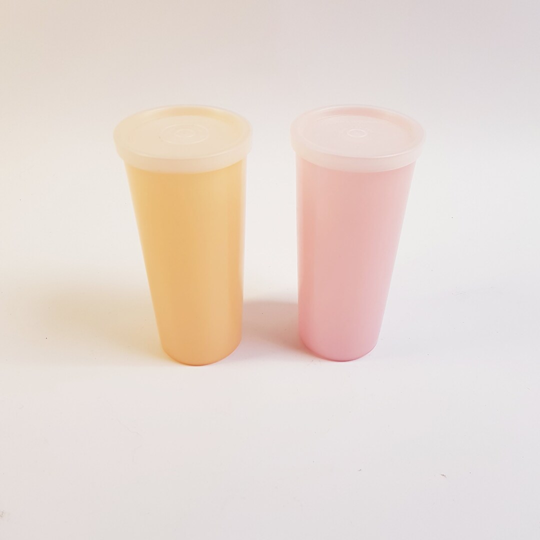 Vintage Tupperware Cups With Sheer Lids, 1970s - Etsy