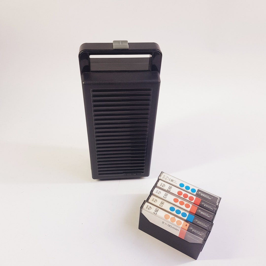 Vintage Cassette Tape Storage,black, 1980s, Music Box, Tontarelli - Etsy