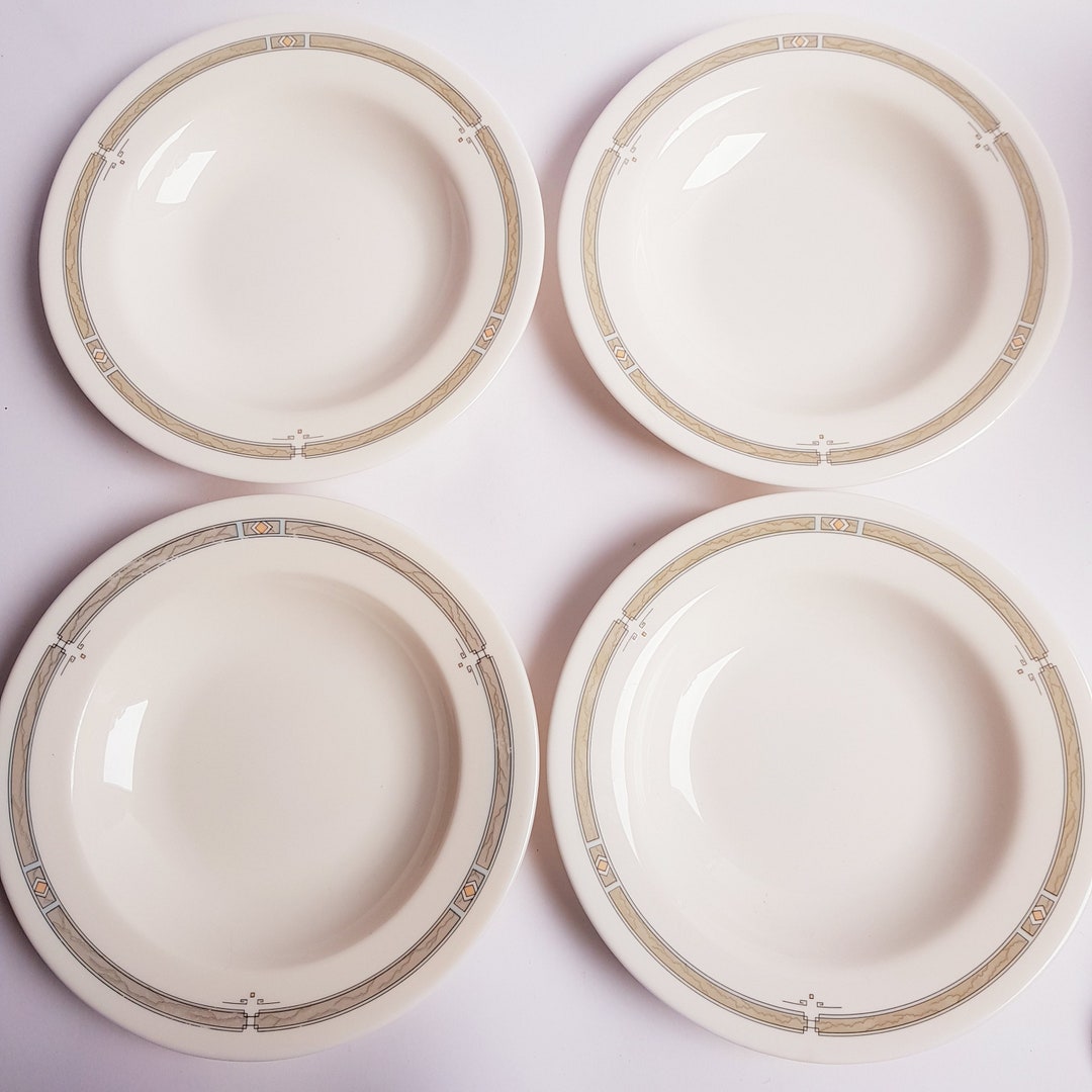 Arcopal France Plates, Pasta Plates, French Milk Glass - Etsy