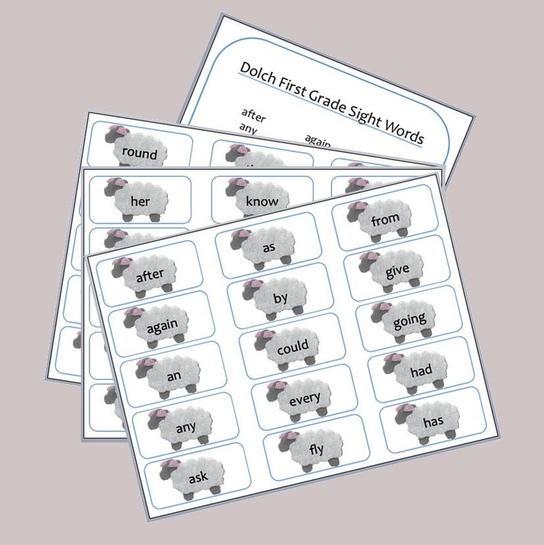 Sight Word Flash Cards All Dolch Words Reading Kit for - Etsy
