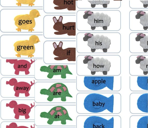 Sight Word Flash Cards All Dolch Words Reading Kit for - Etsy