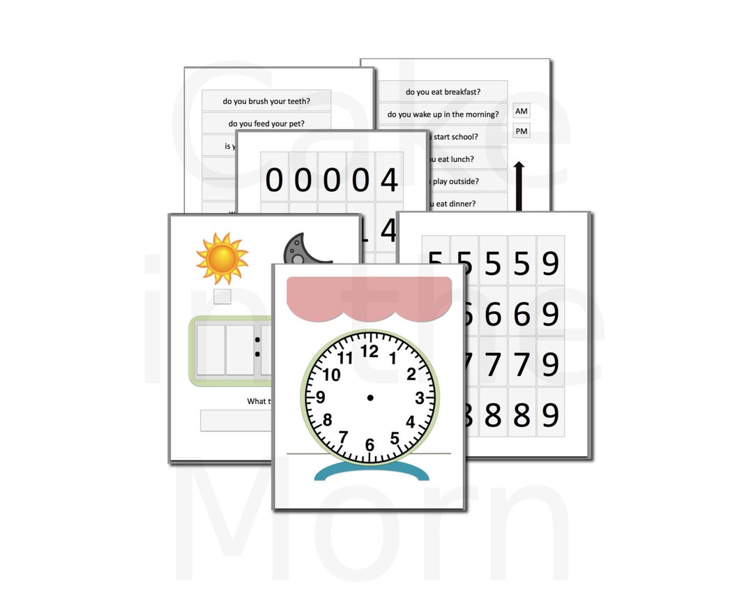 Clock File Folder Game Teaching Time Lesson Plan - Etsy