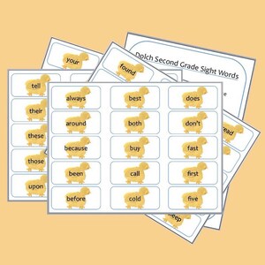 Sight Word Flash Cards All Dolch Words Reading Kit for - Etsy
