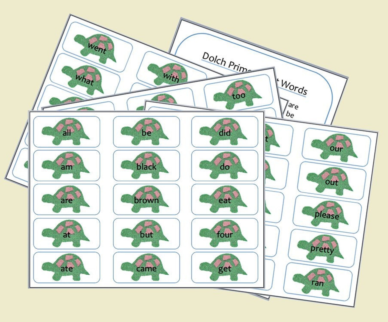 Sight Word Flash Cards All Dolch Words Reading Kit for - Etsy