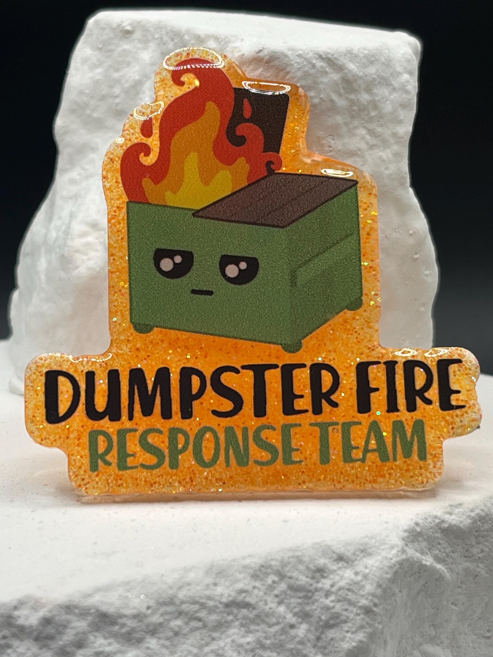Dumpster Fire Response Team Badge Reel Plate, Funny Nurse Accessory - Etsy