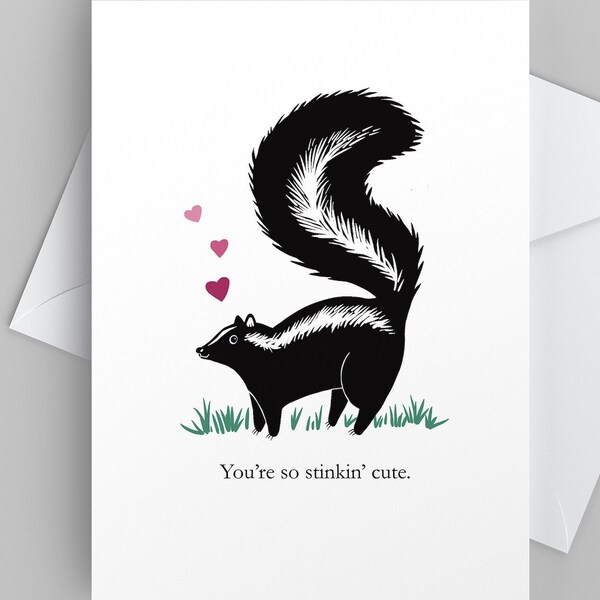 Skunk Card - Etsy