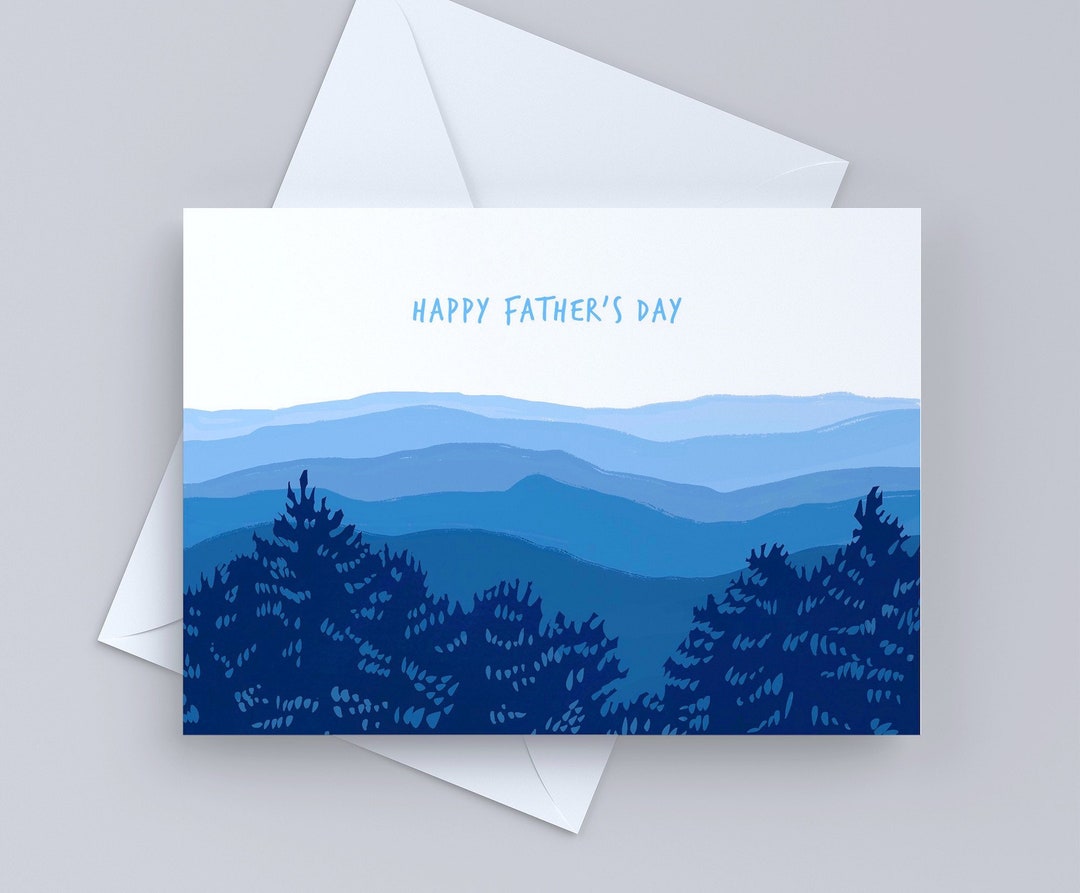 Father's Day Card With Blue Ridge Mountains, Card for Him, Card for Dad ...