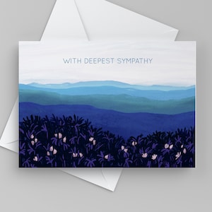Set of Pretty Sympathy & Condolence Cards With Mountain Scene, Cards ...