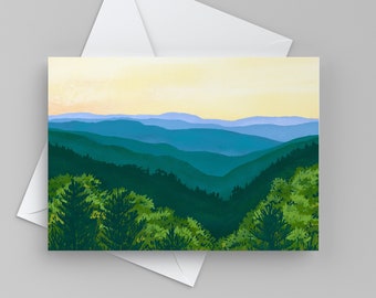 Blue Ridge Mountains Greeting Card - Etsy