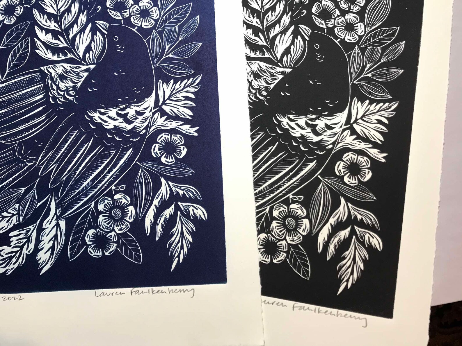 Magpie Linocut Block Print, Original Wall Art Print, Unique Wall Decor ...