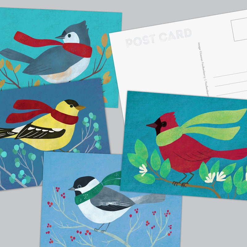 Bird Postcards - Etsy