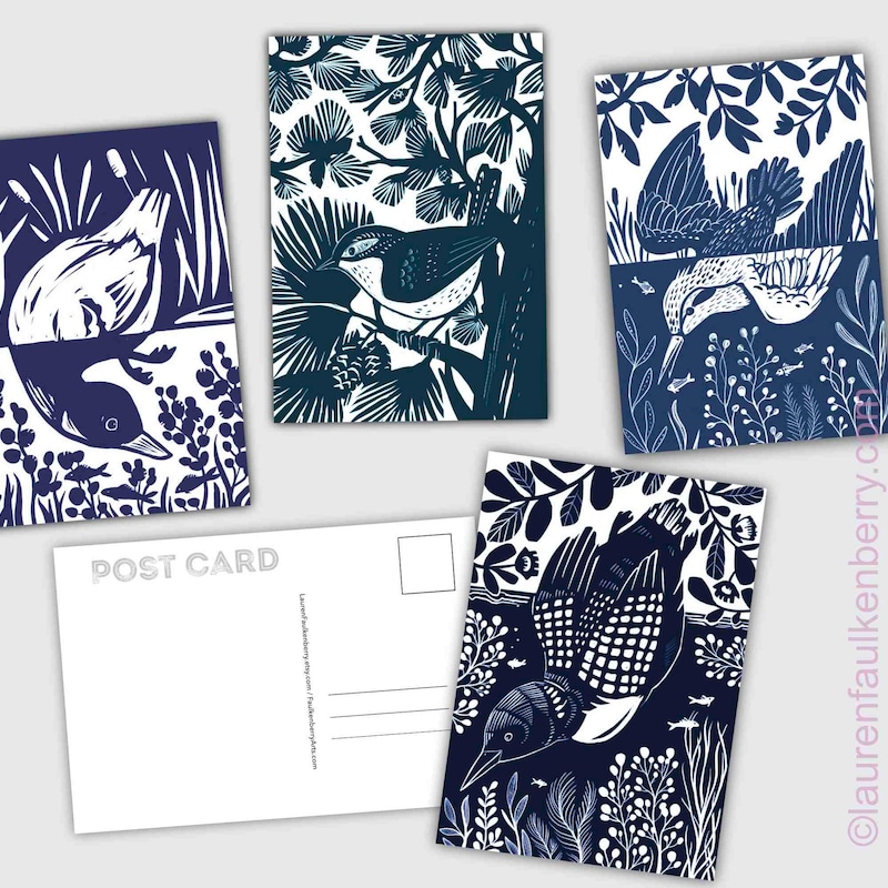 Blue Wren Blank Cards - Etsy