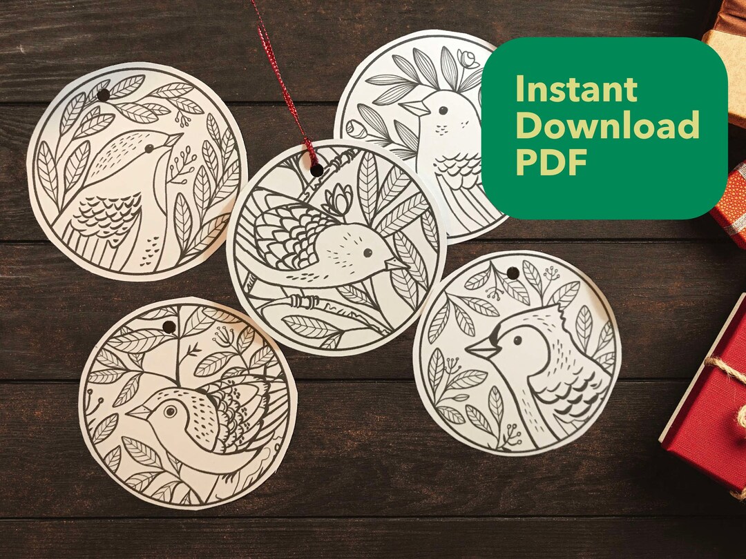 Printable Gift Tags With Birds, Instant Download Woodland Gift Tags - Etsy