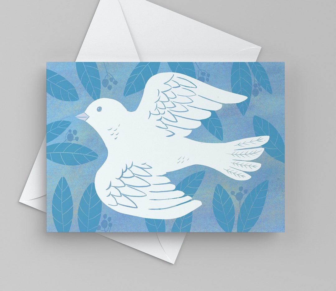 Sympathy Card With Dove, Condolence Card With Bird - Etsy