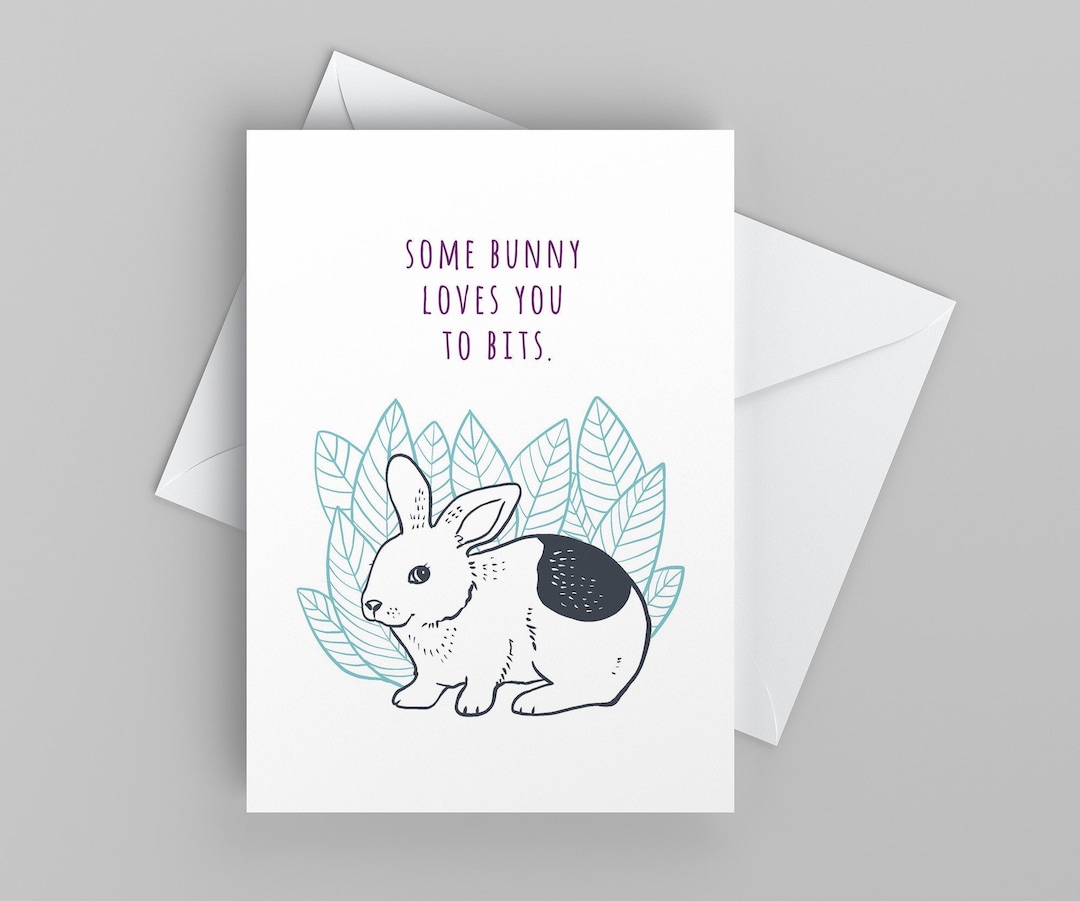 Some Bunny Loves You Easter Card, Thinking of You Friendship Card - Etsy