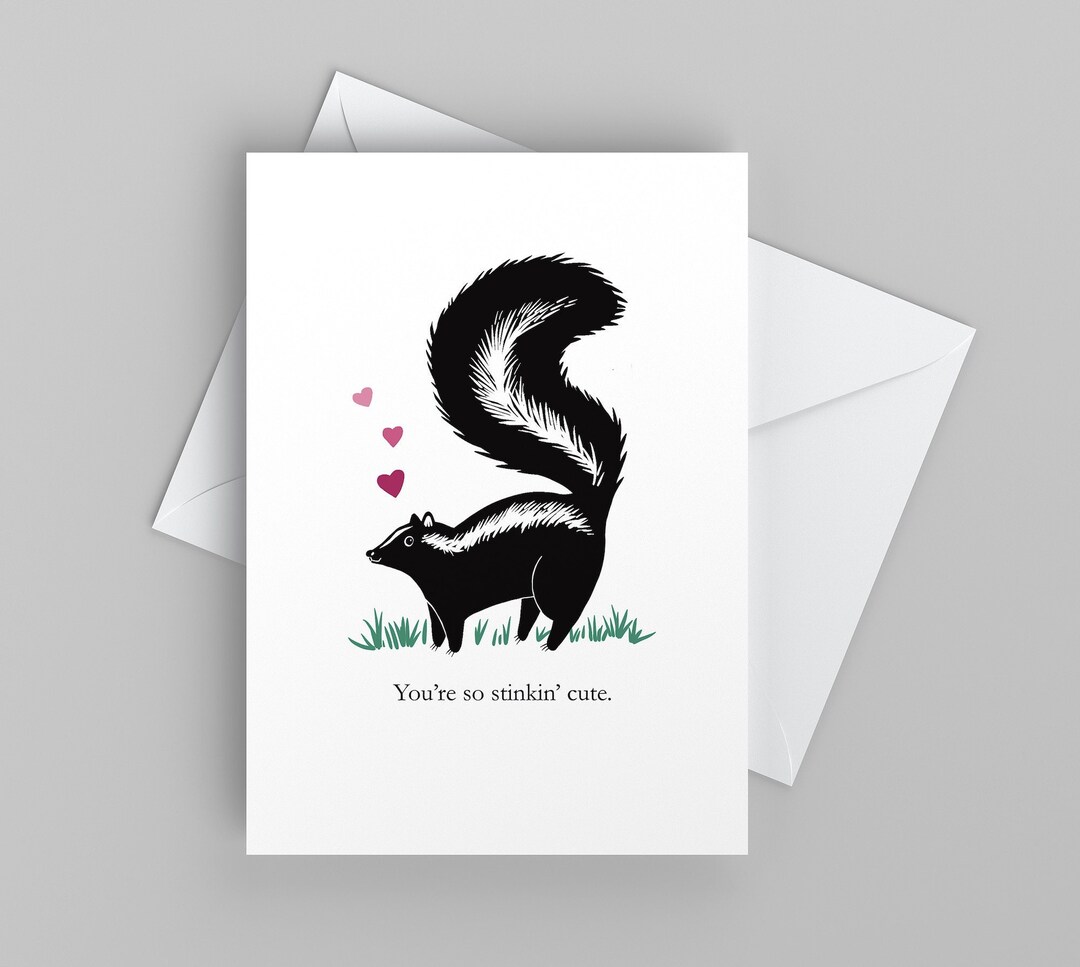 You're so Stinking Cute Valentine Card, Funny I Love You Card With ...