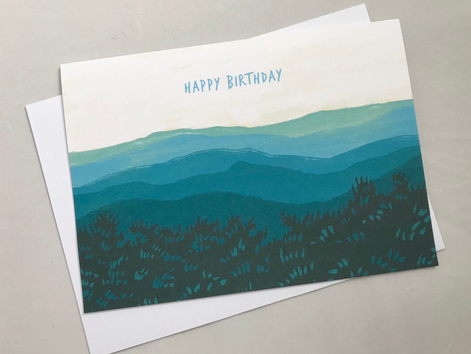 Rustic Mountain Birthday Card for Nature Lover Happy Birthday - Etsy