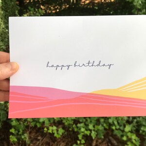 Printable Happy Birthday Card, Mod Pink Birthday Card Instant Download ...