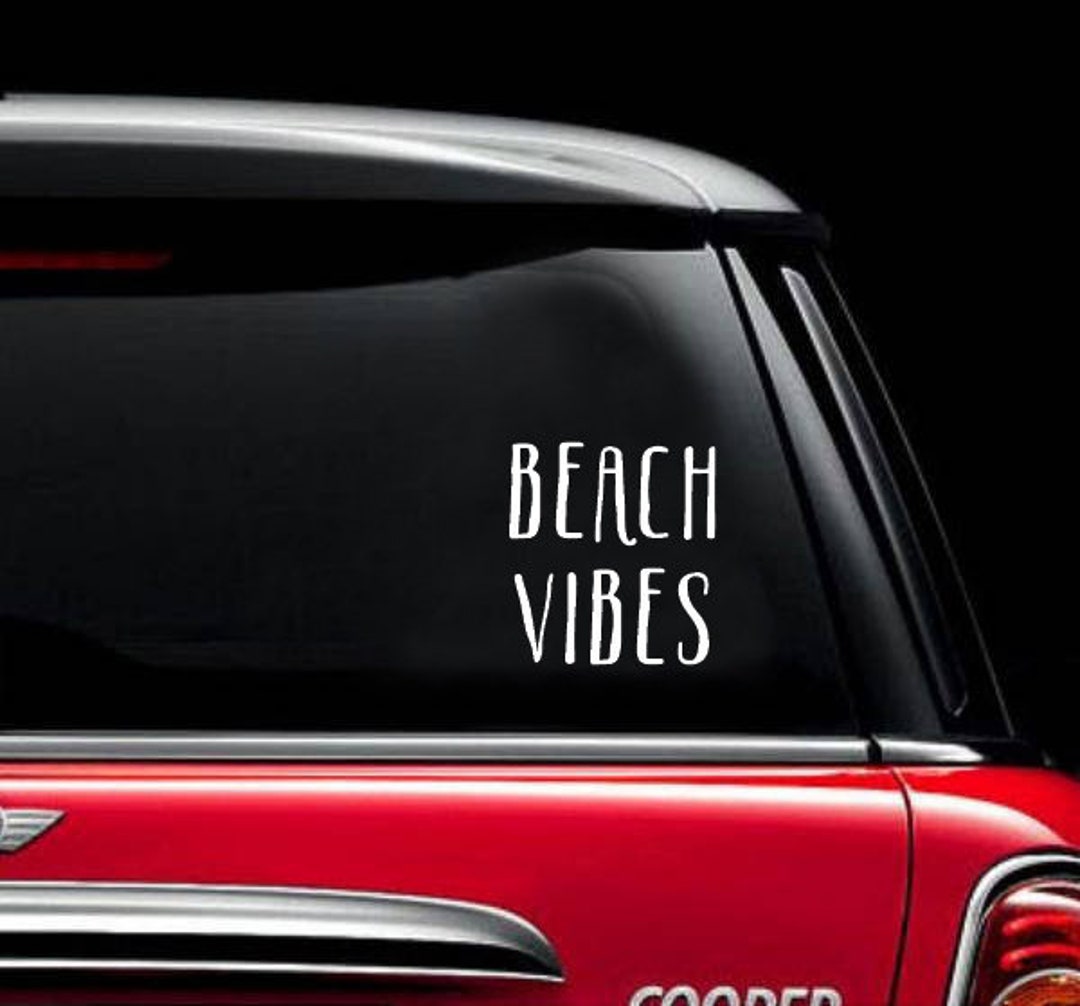 Vinyl Decal - Beach Vibes Sticker - Etsy