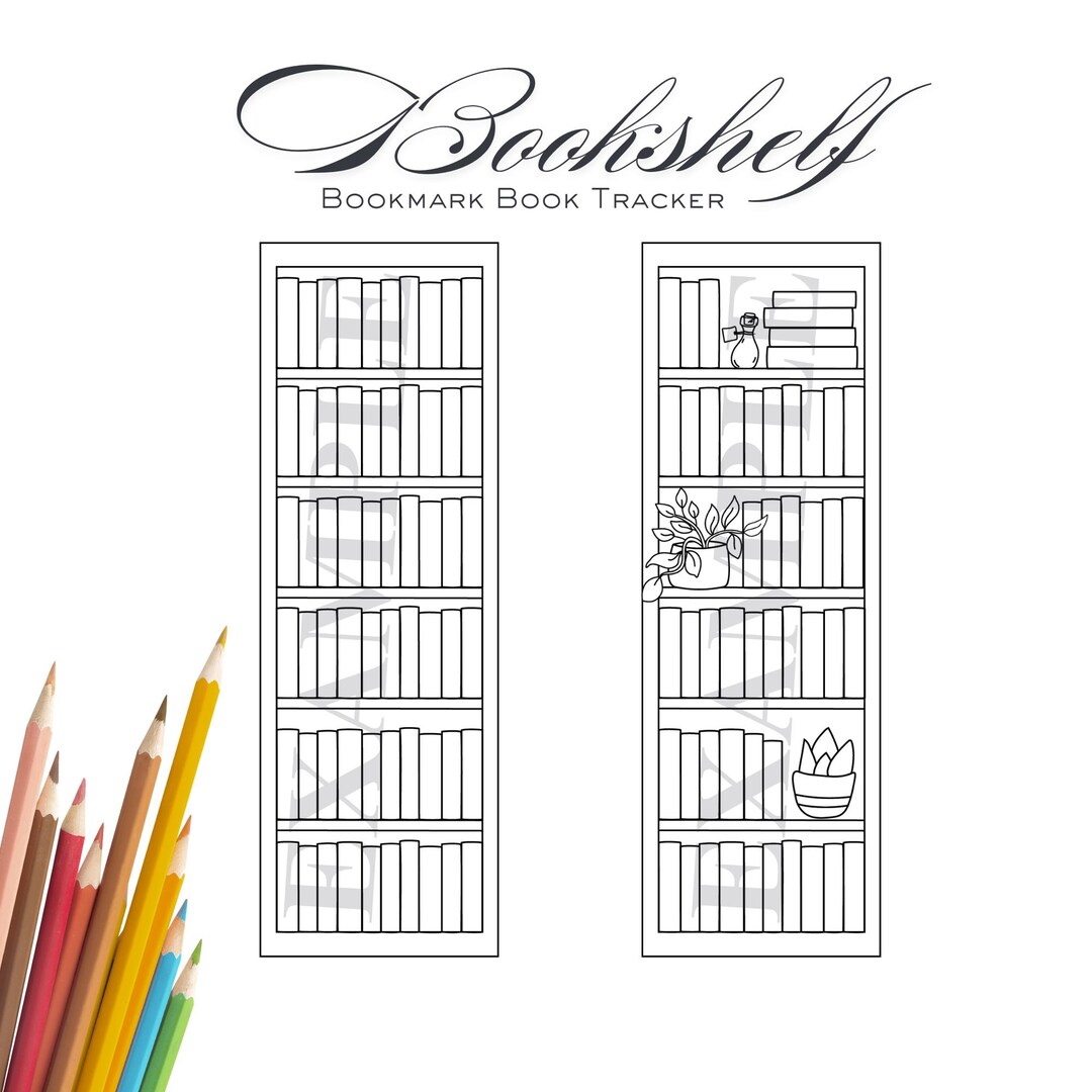 Bookshelf Bookmark Reading Tracker | Printable Bookmark | Bookmark ...