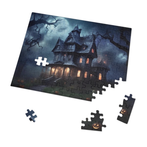 Haunted House Puzzle - Etsy