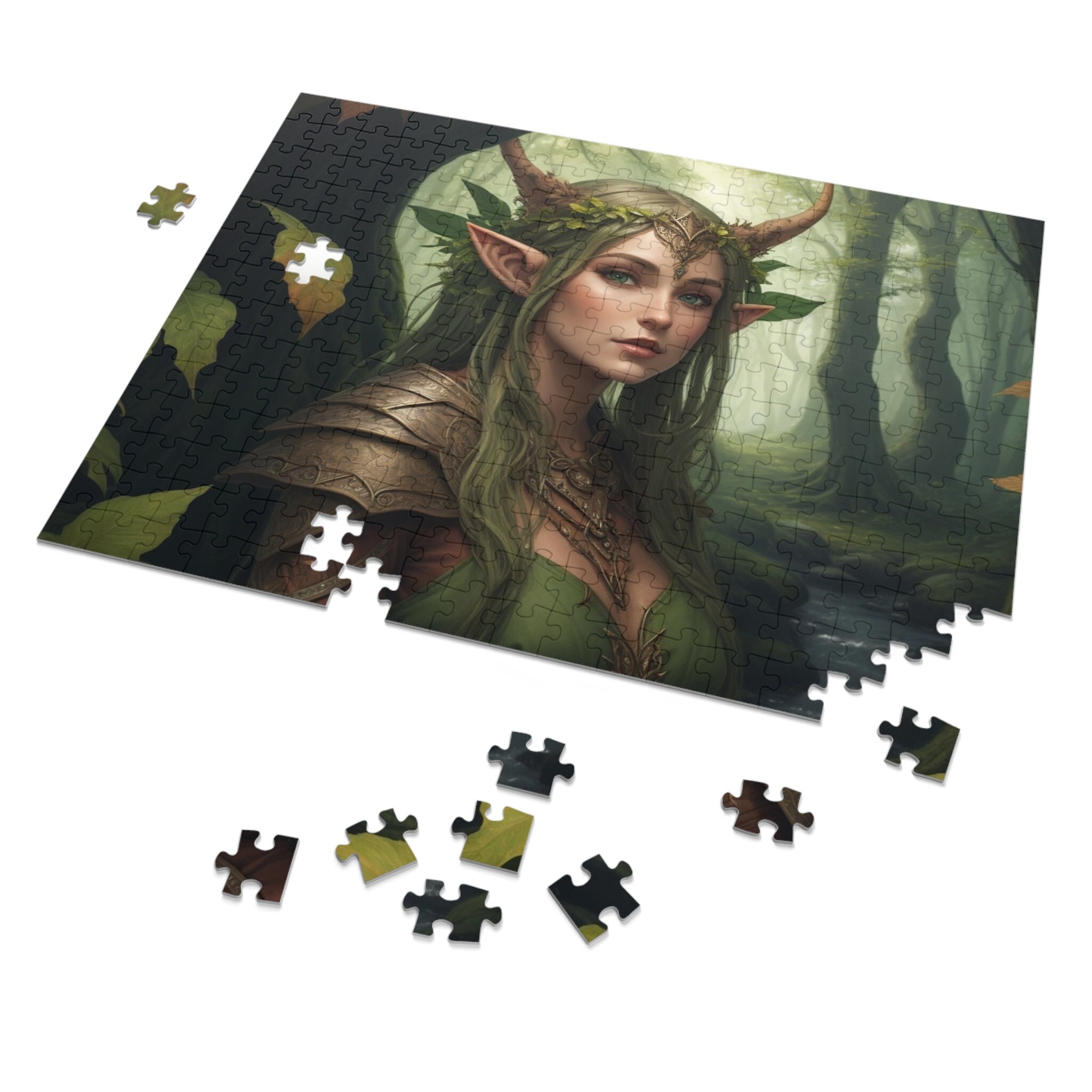 Woodland Elf Puzzle AI Art Fantasy Artwork Digital - Etsy