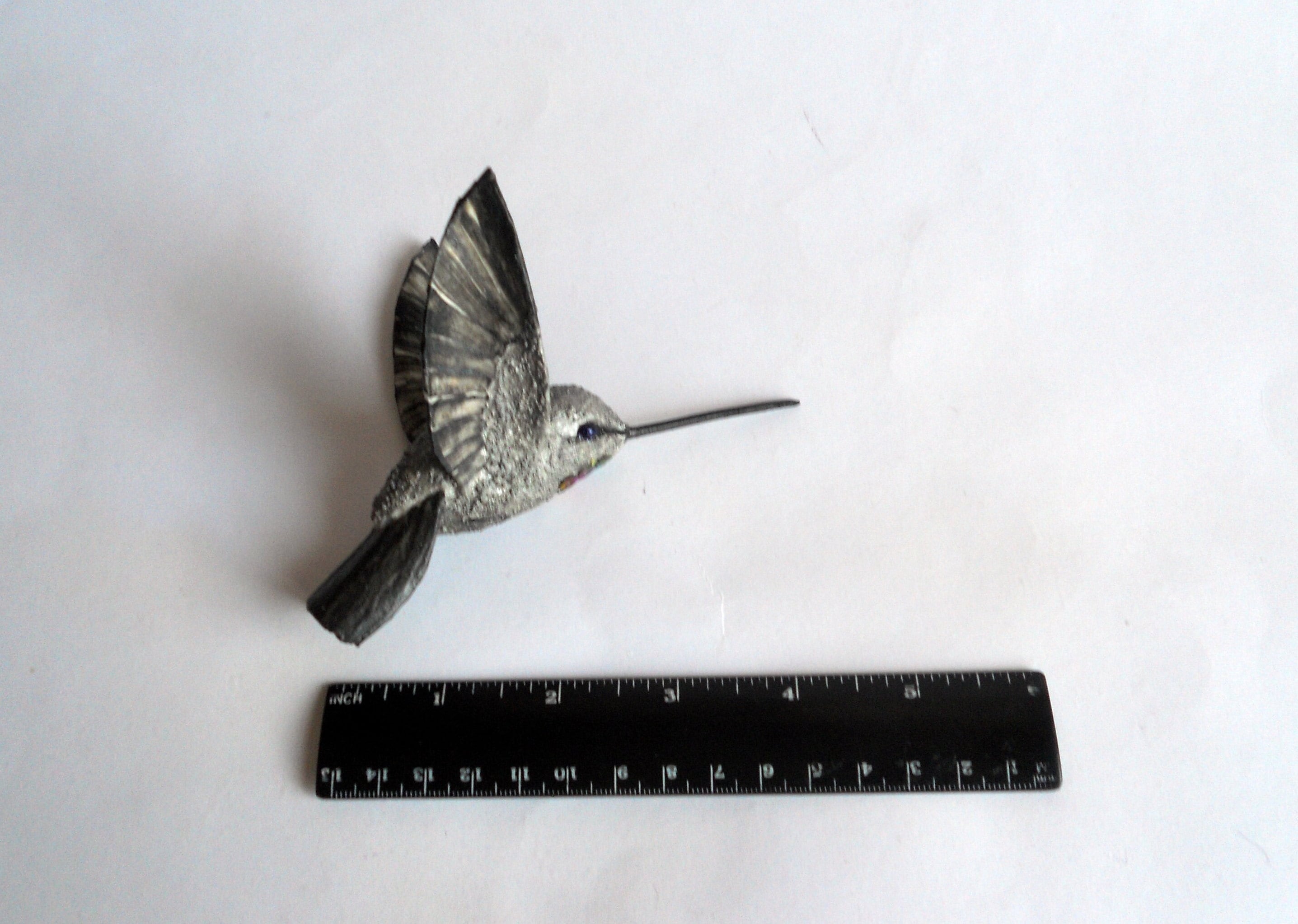 Paper Machè Sculpture and Figurines Hanging Bird Ornament Hummingbird ...