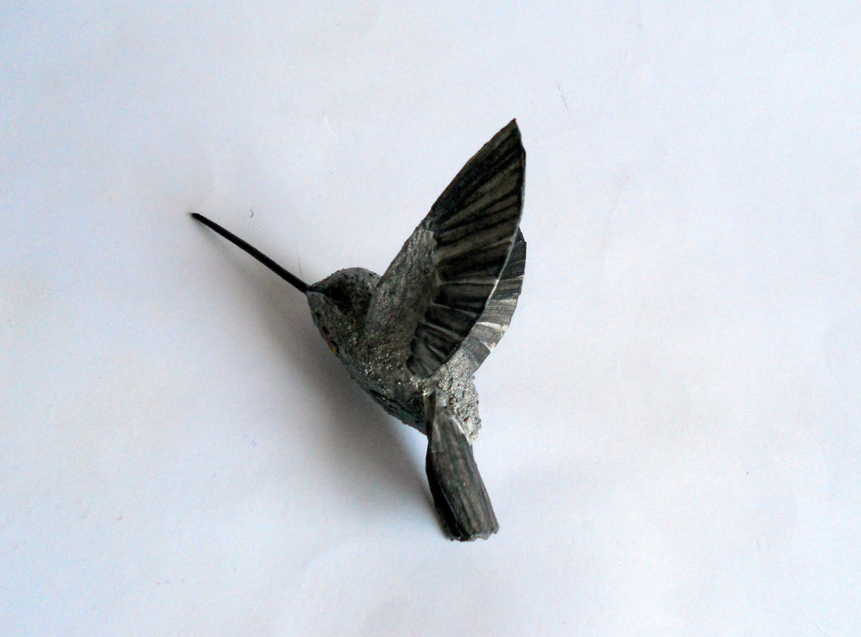 Paper Machè Sculpture and Figurines Hanging Bird Ornament Hummingbird ...