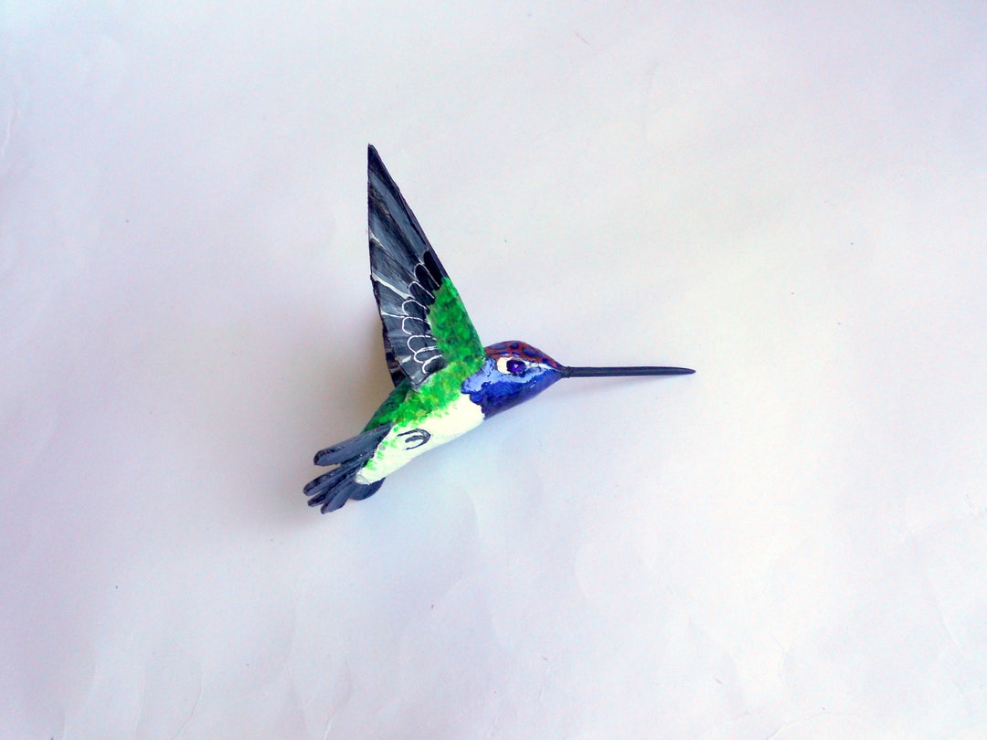 Hummingbird Art Paper Mache Sculpture and Figurines Hanging - Etsy