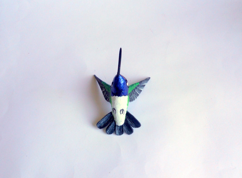 Hummingbird Art Paper Mache Sculpture and Figurines Hanging - Etsy