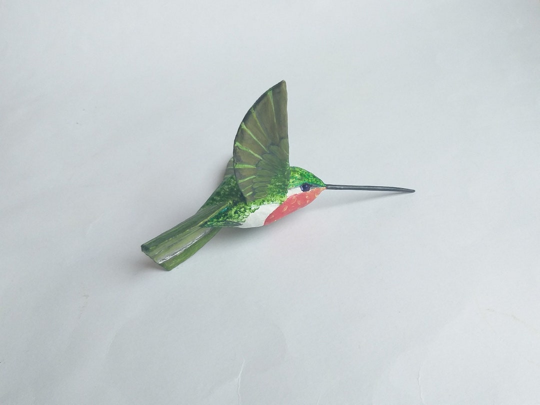 Hummingbird Art Bird Sculpture Figurines Paper Mache Colibri Mobile - Etsy