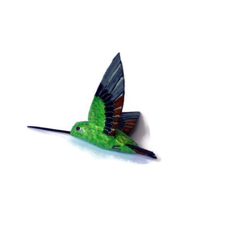 Art & Collectibles Figurines Hummingbird Decorations Paper mache Art ...