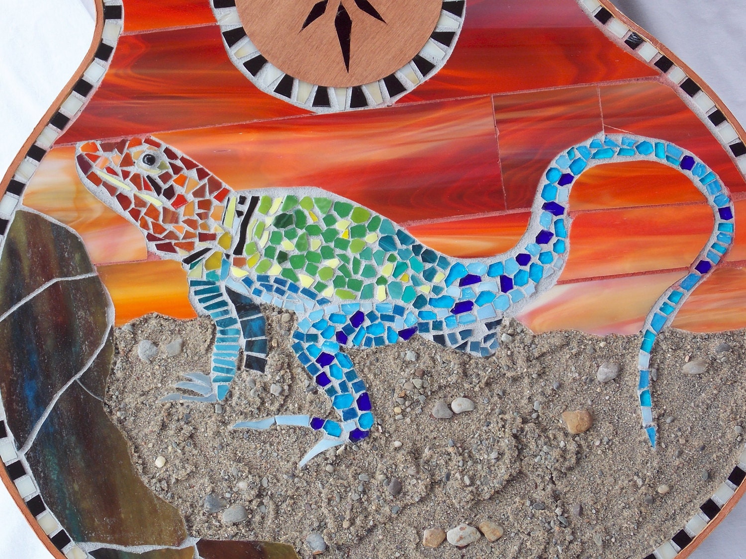 SUN DEVIL Mosaic Guitar - Etsy