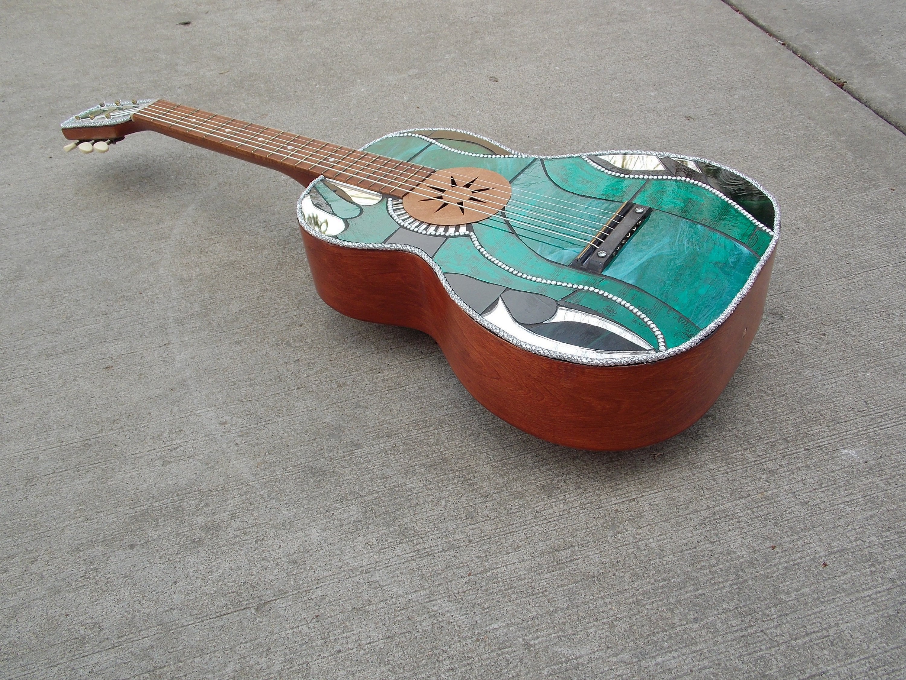 JUNIORS STRINGS Mosaic Guitar - Etsy